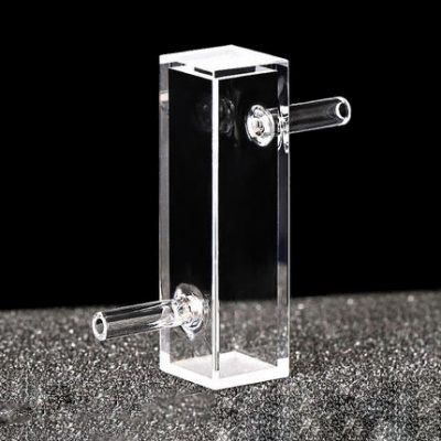 QF-C11, 10mm, 4ml, UV Quartz Flow-through Cell, Quartz Connector, 4 ...